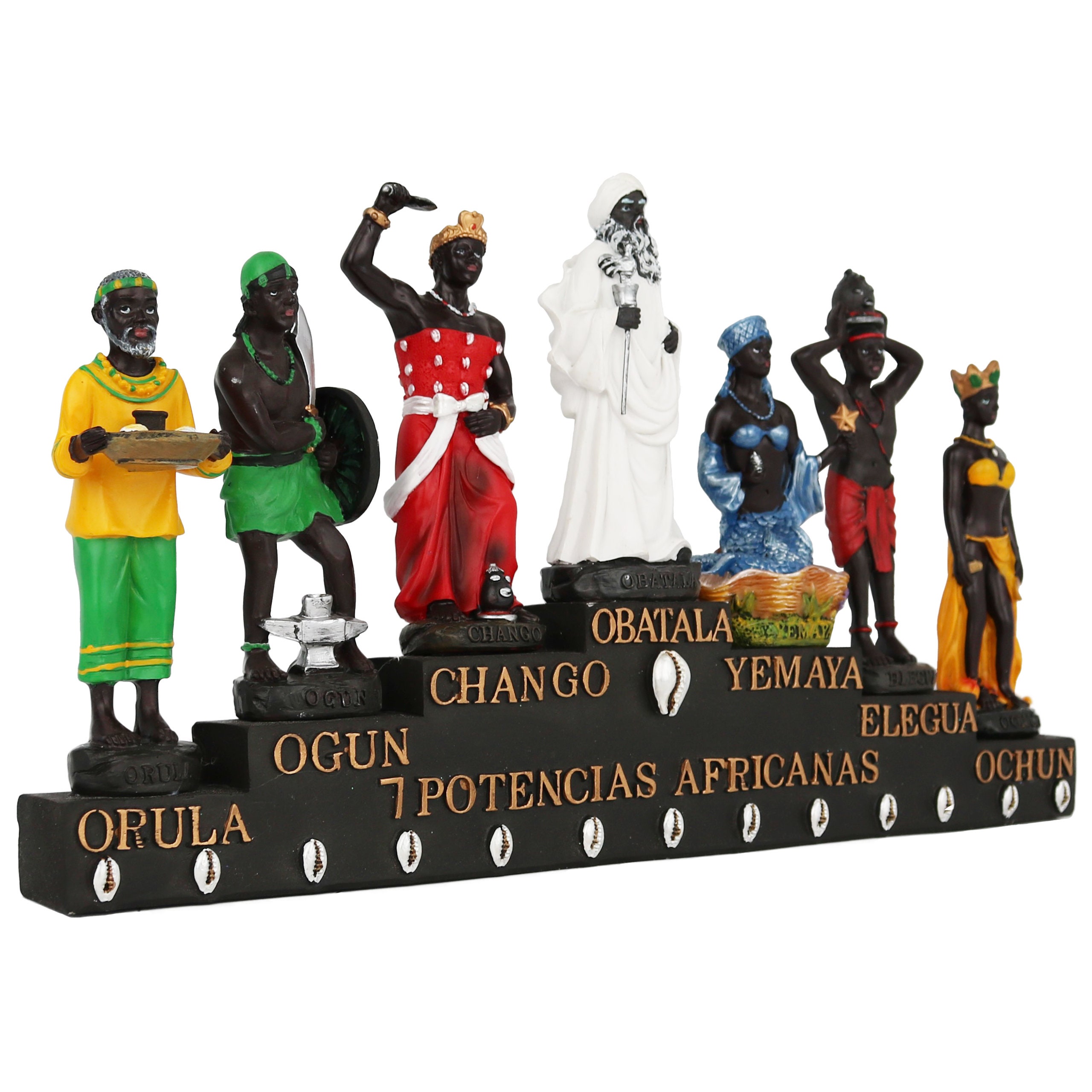 Siete Potencias Africanas Orisha 13.125 X 7.375 7 Inch Statue 7 African ...