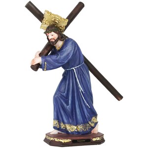 Nazareno' Con Túnica Azul Y Cruz 11.5 Inch Statue Resin Nazarene ...