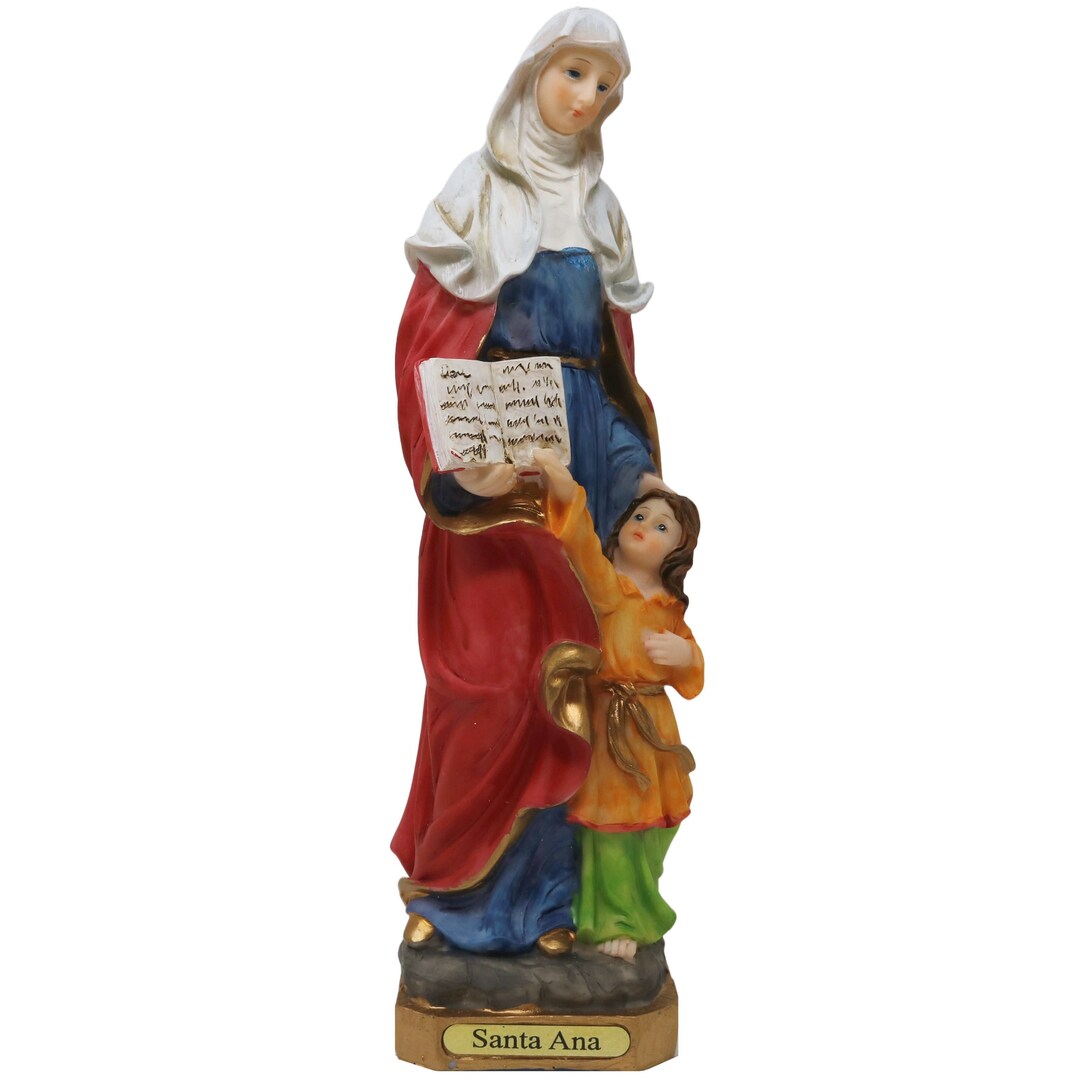 Estatua De Santa Ana De 12 Pulgadas | Creada De Resina Abuela De Cristo ...