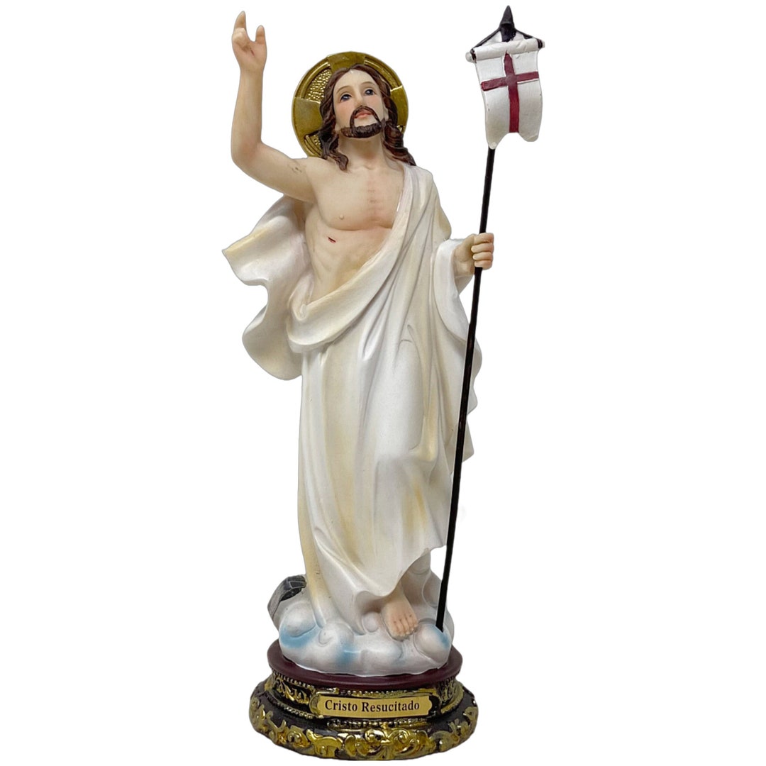 12 Inch Intricately Detailed Resin Figurine of Risen Christ Religious ...
