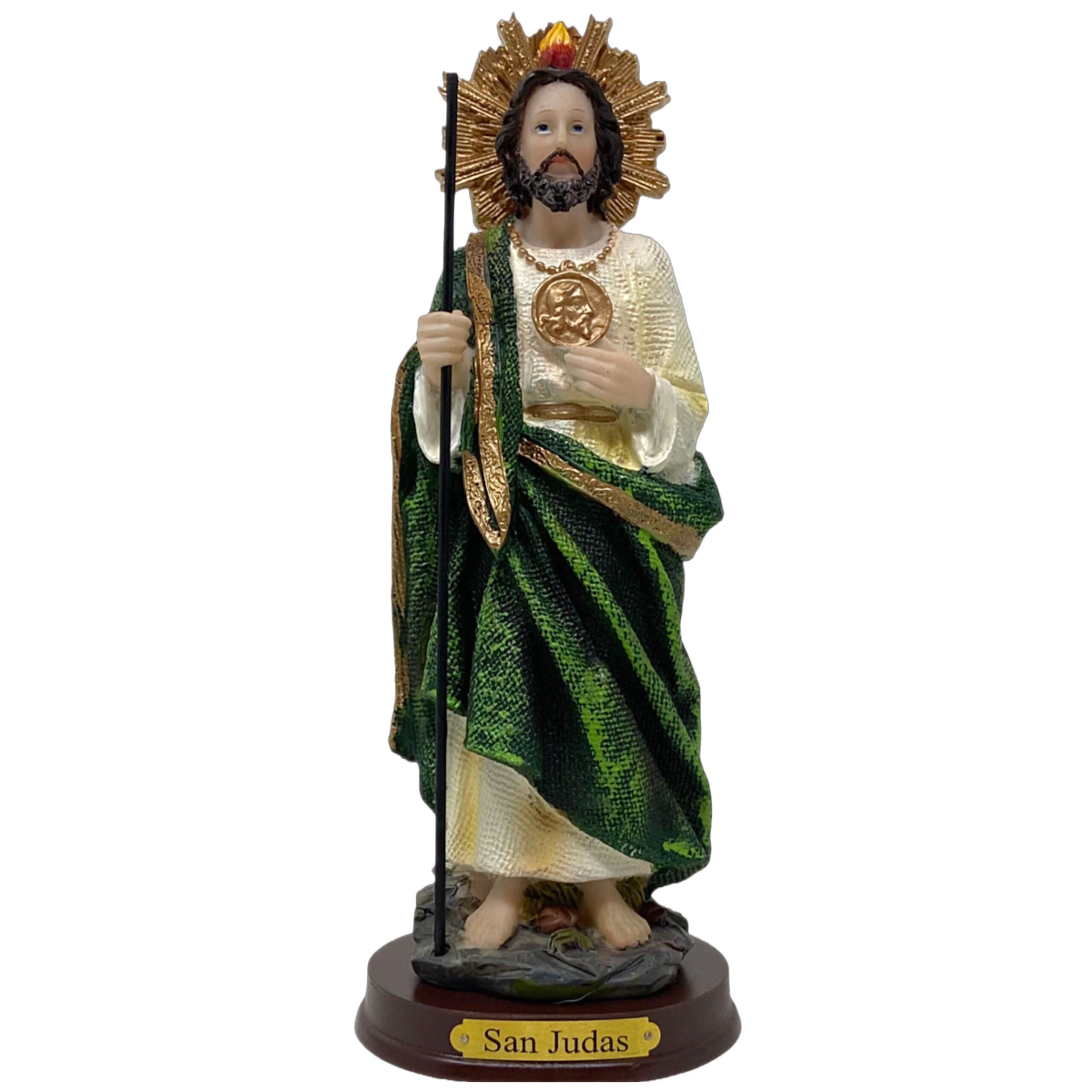 8 Inch Intricately Detailed Resin Figurine of Saint Jude 1126 San Judas ...