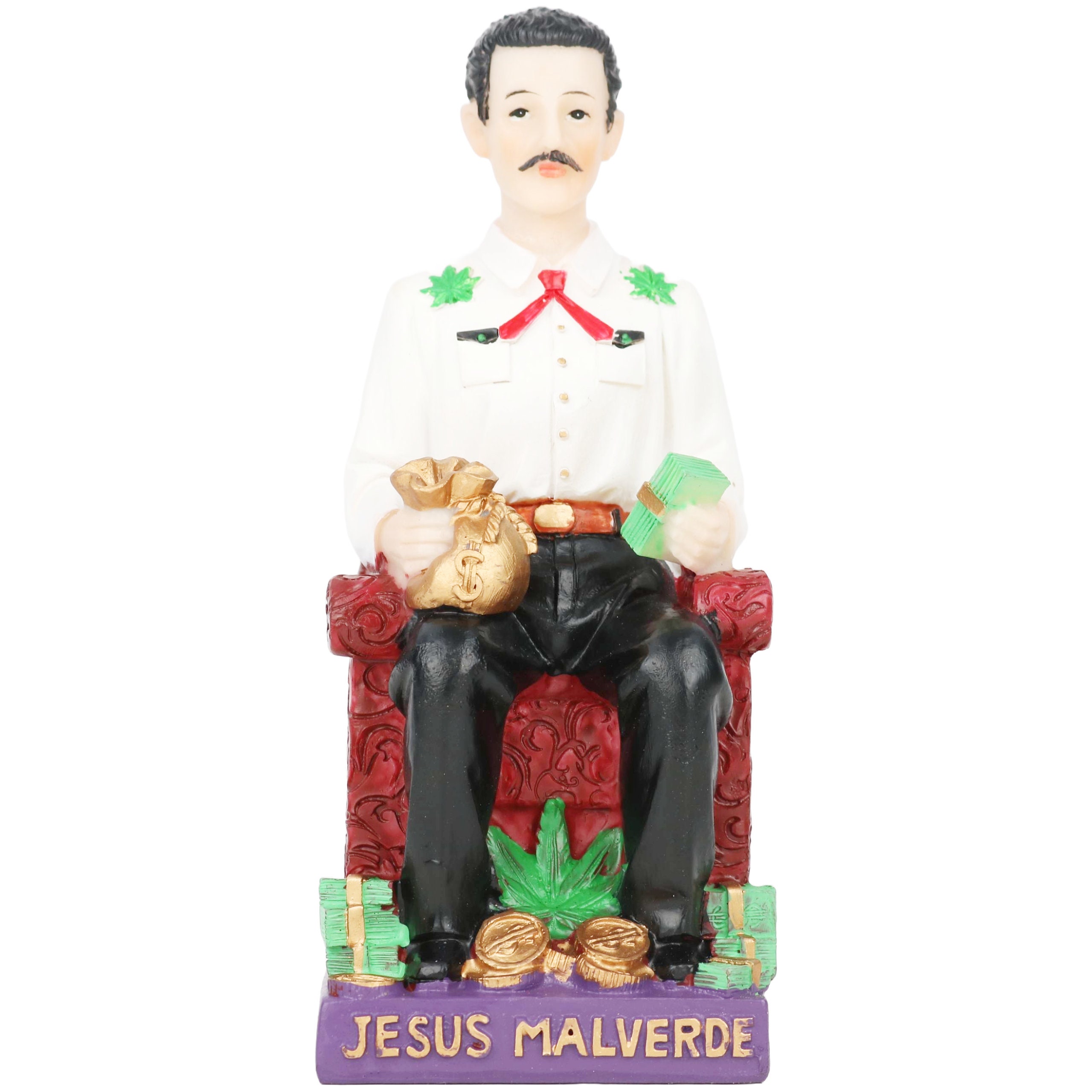 Jesus Malverde' Sentado Folclórica Y Tradicional 6 Inch Statue Resin ...