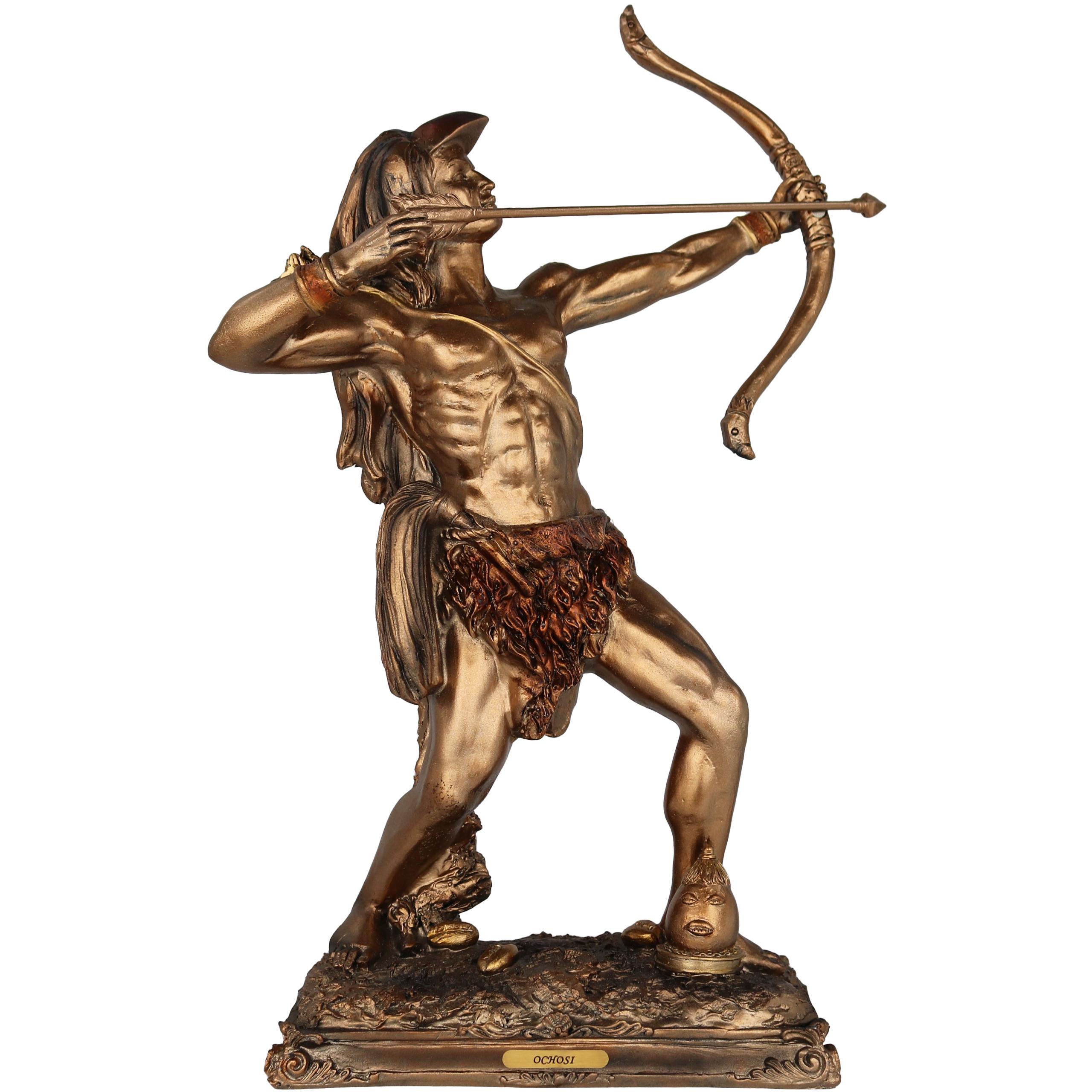 Orisha Ochosi With Bow & Arrow, Hunter and Protector 13 Inch Bronze ...