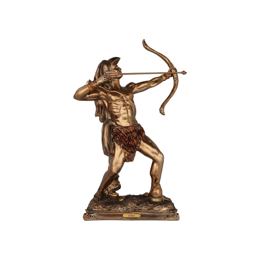 Orisha Ochosi With Bow & Arrow, Hunter and Protector 13 Inch Bronze ...