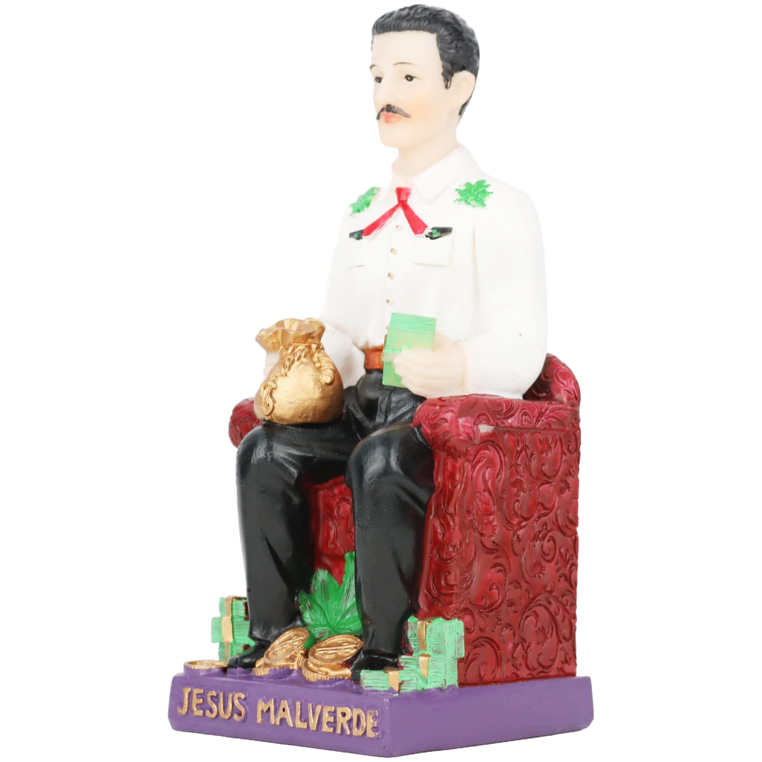 Jesus Malverde' Sentado Folclórica Y Tradicional 6 Inch Statue Resin ...