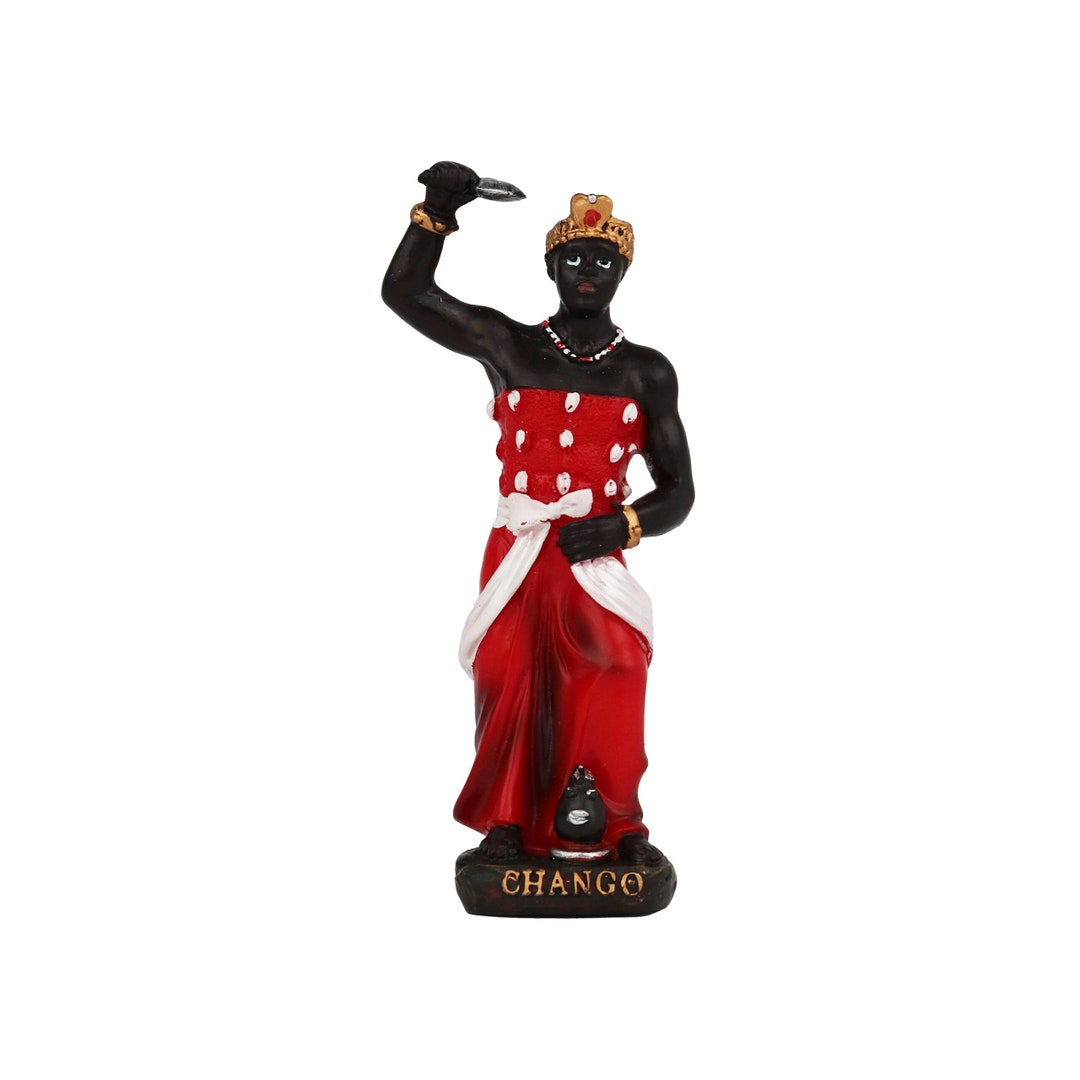 Orisha Chango 4.75 Inch Resin Figurine Deity of Thunder & Fire Yoruba ...