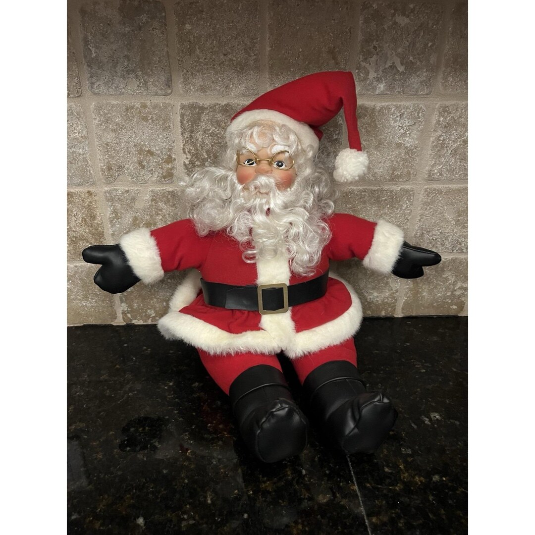 Santas Best Stuffed Plush Toy Dolls Santa Claus 18" Vintage - Etsy