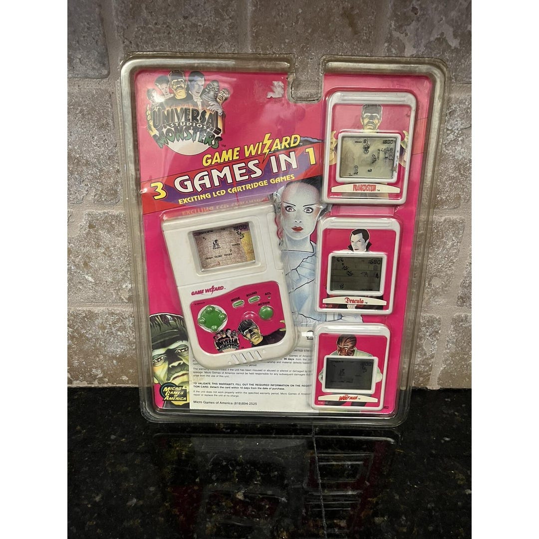 NEW Vintage Universal Studios Monsters Handheld Rare 1994 LCD Micro ...