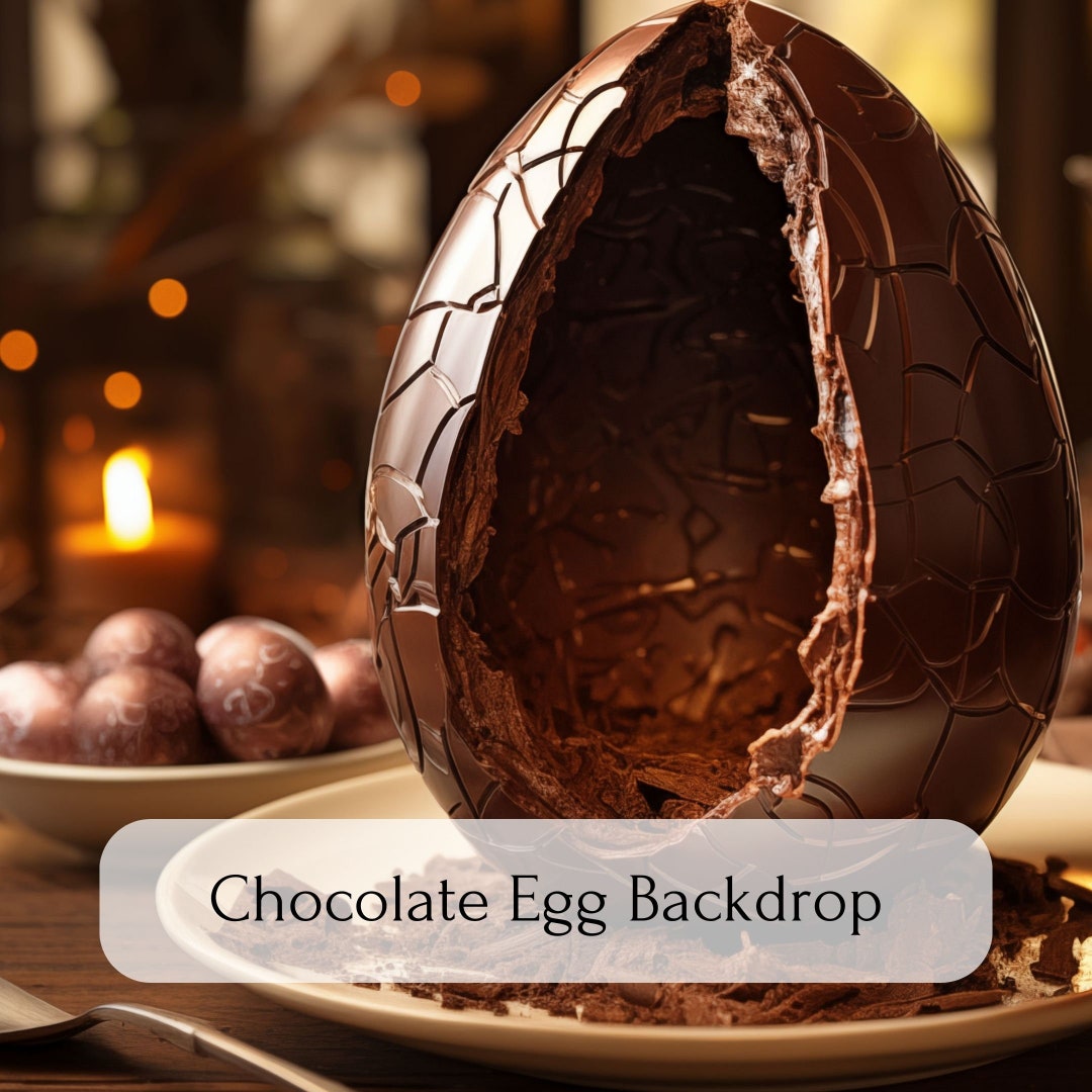 Chocolate Easter Egg Cute Background - High-resolution Funny Digital ...