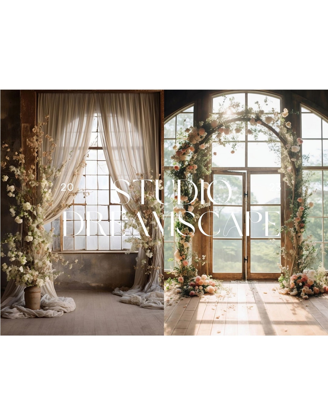 19 X Boho Backdrop | Windows | Digital Backdrops | Wedding Backdrop ...