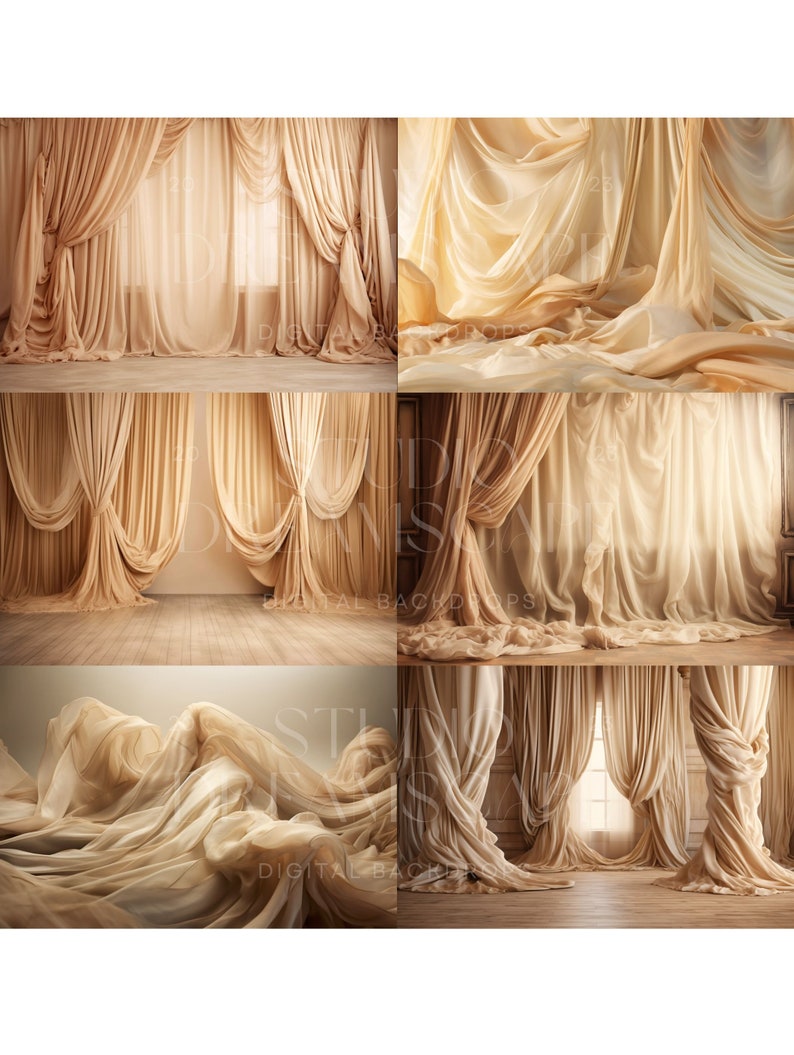12 Beige Digital Backdrops | Dreamy Bundle | Wedding | Engagement ...