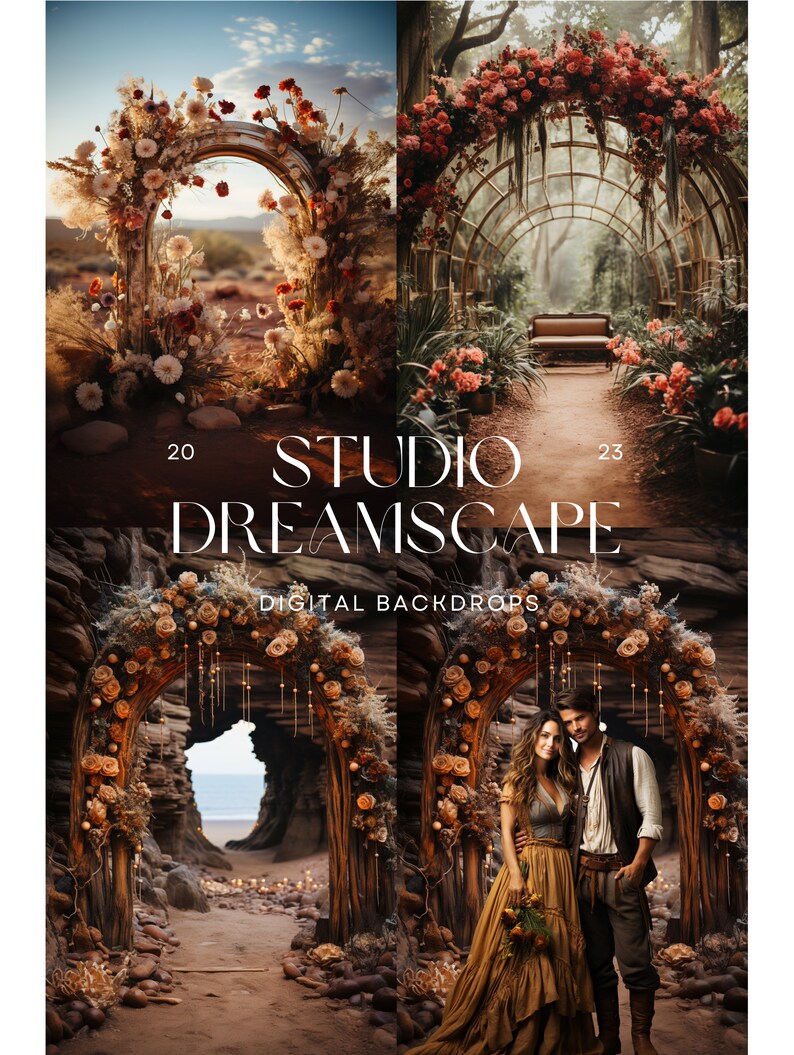 7 Boho Arches Digital Backdrops | Family Photo | Boho Orange | Boho ...