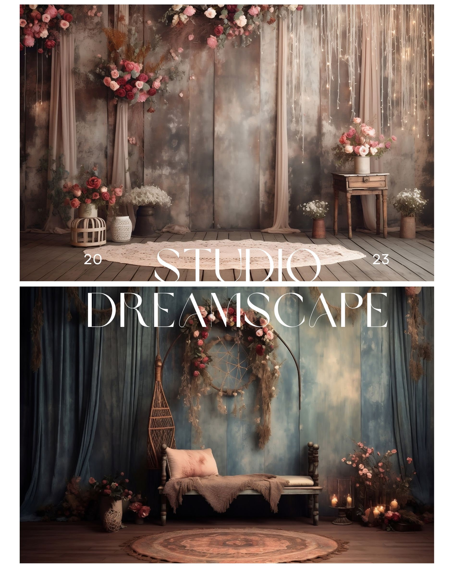 19 X Boho Backdrop | Windows | Digital Backdrops | Wedding Backdrop ...