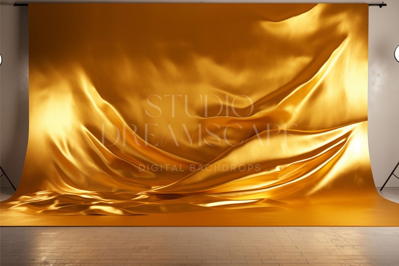 10 Gold Digital Backdrops | Gold Curtain Backdrop | Fashion Digital ...