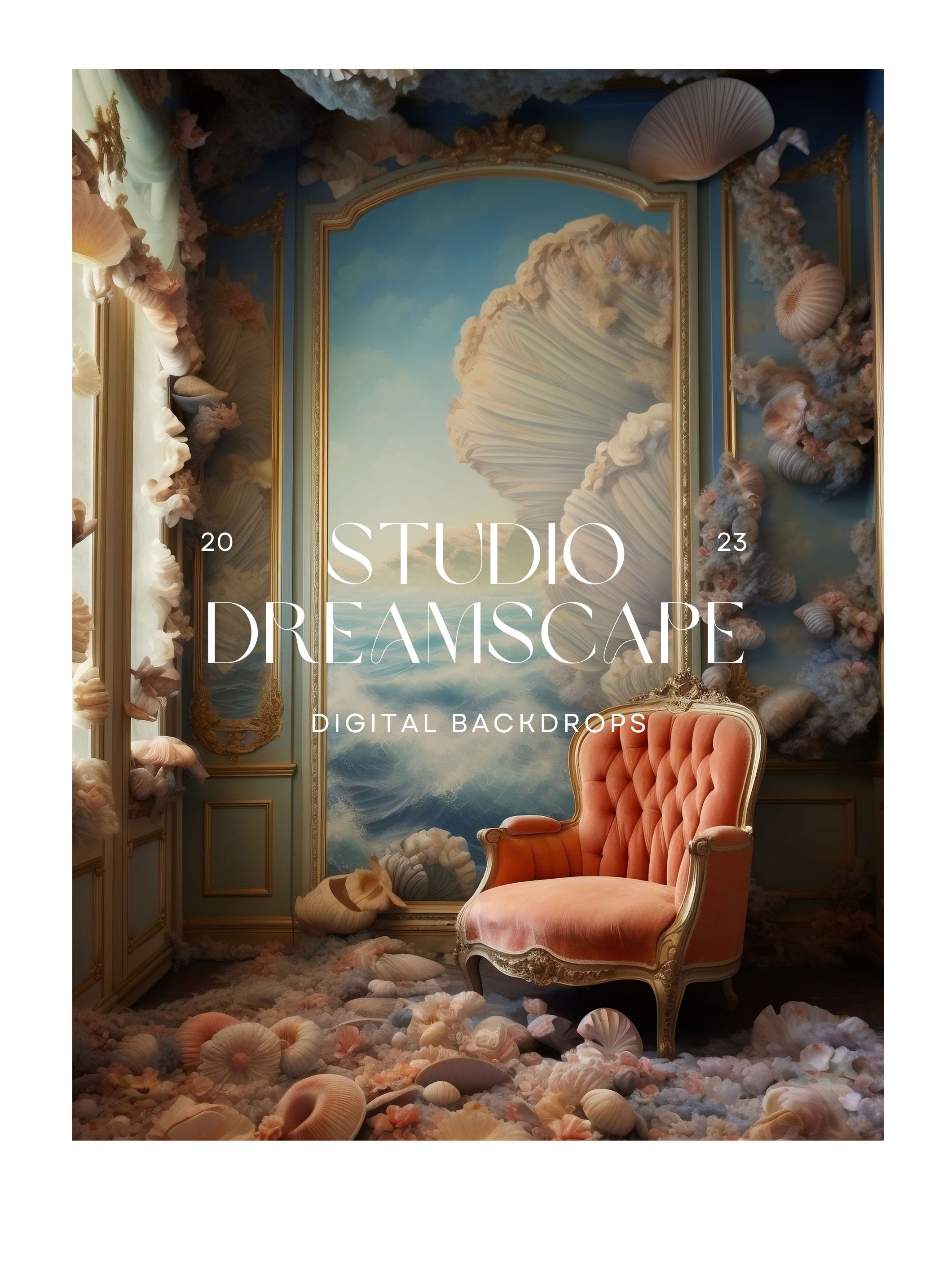 9 Mermaid Room Digital Backdrops | Wedding Photo | Princess Background ...