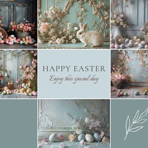 Easter Digital Backdrops Bundle for Photography, Scrapbooking, Social ...