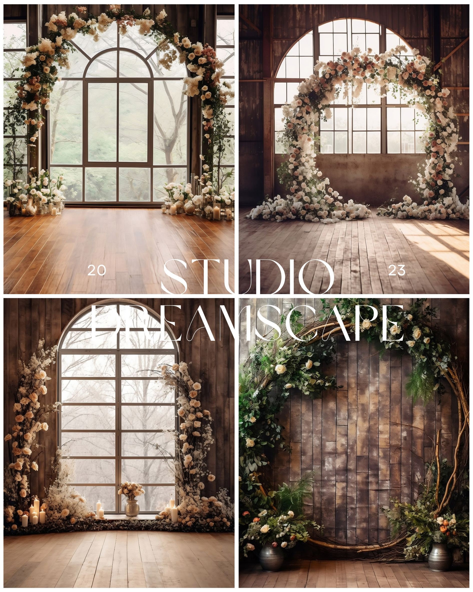 19 X Boho Backdrop | Windows | Digital Backdrops | Wedding Backdrop ...