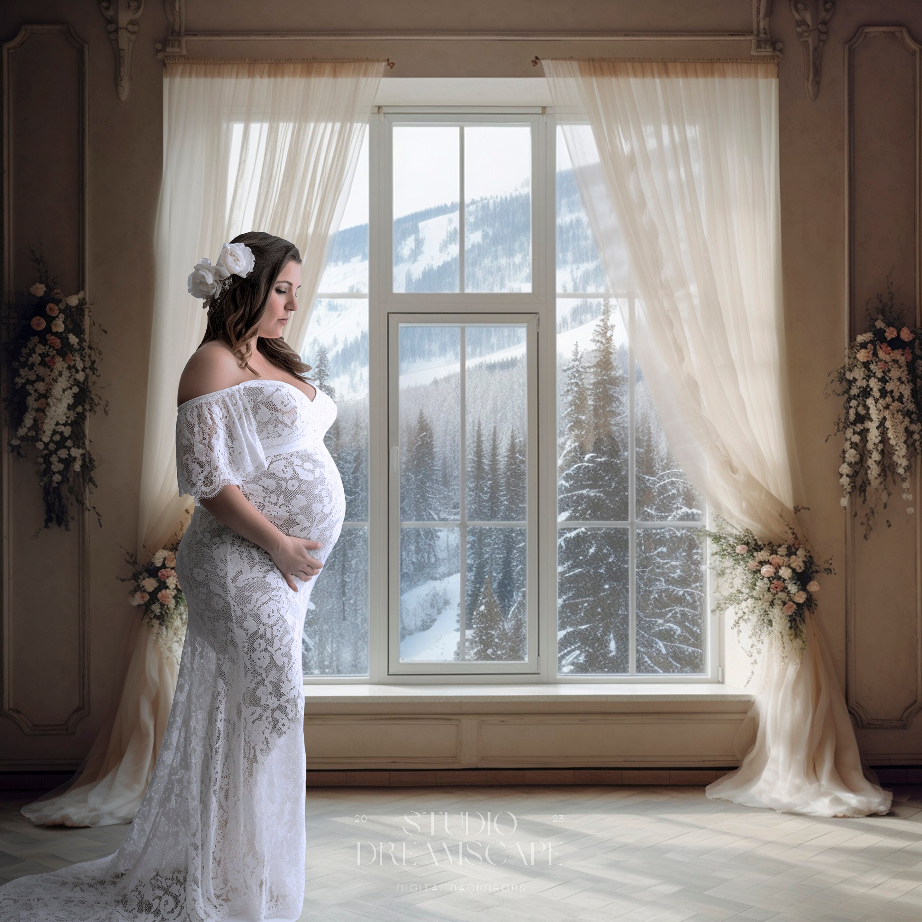 9 Windows | Set of Digital Backdrops | Wedding Backdrop | Maternity ...