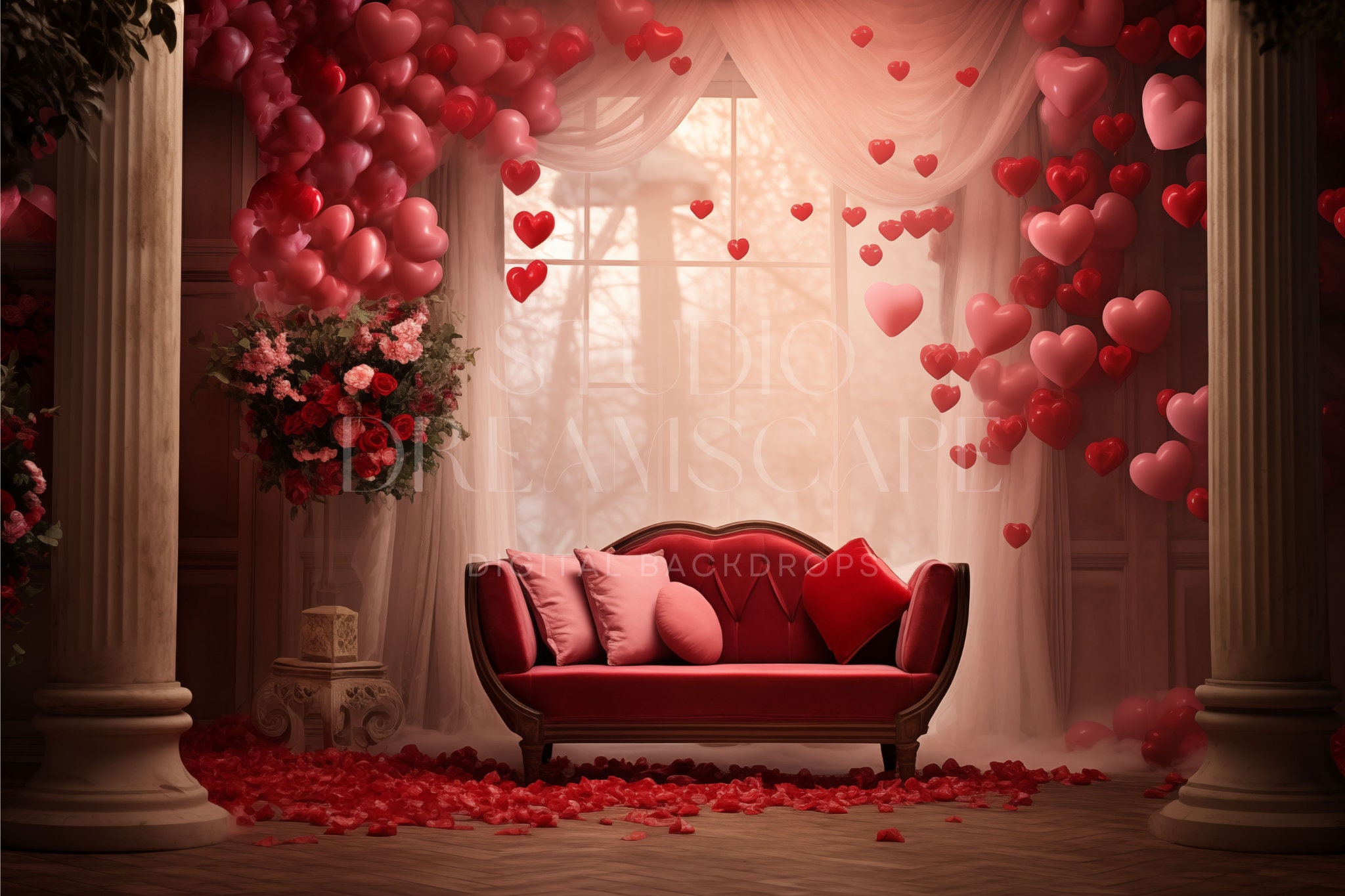 Love is Love 25 X Digital Backdrop Valentine's Background Wedding ...