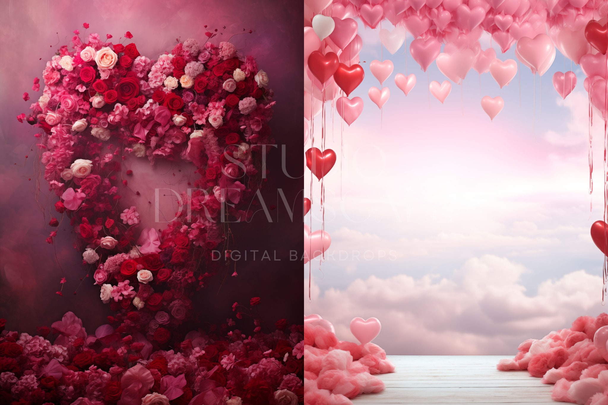 Love is Love 25 X Digital Backdrop Valentine's Background Wedding ...