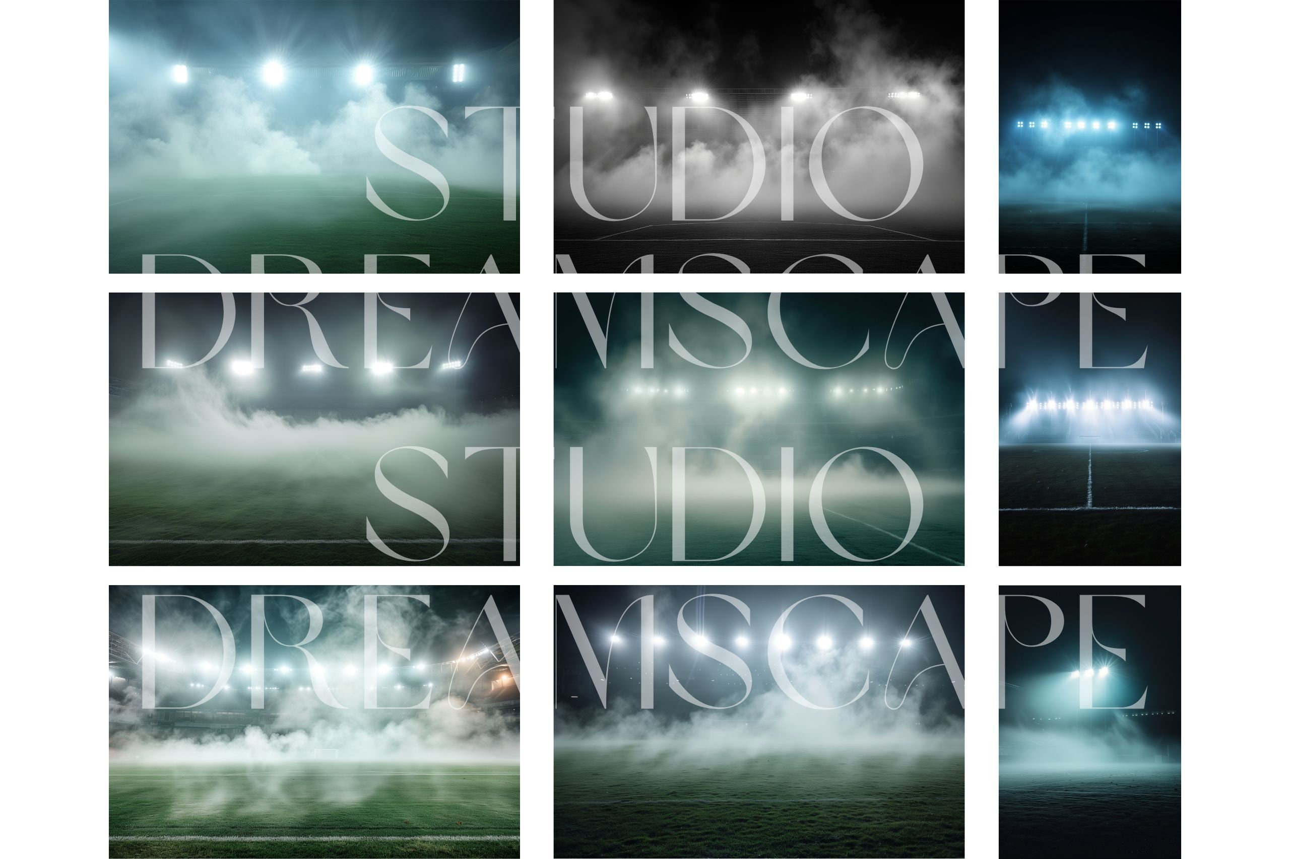 9 Sport Digital Backdrops, Stadium Background, Foggy Epic Backdrop ...