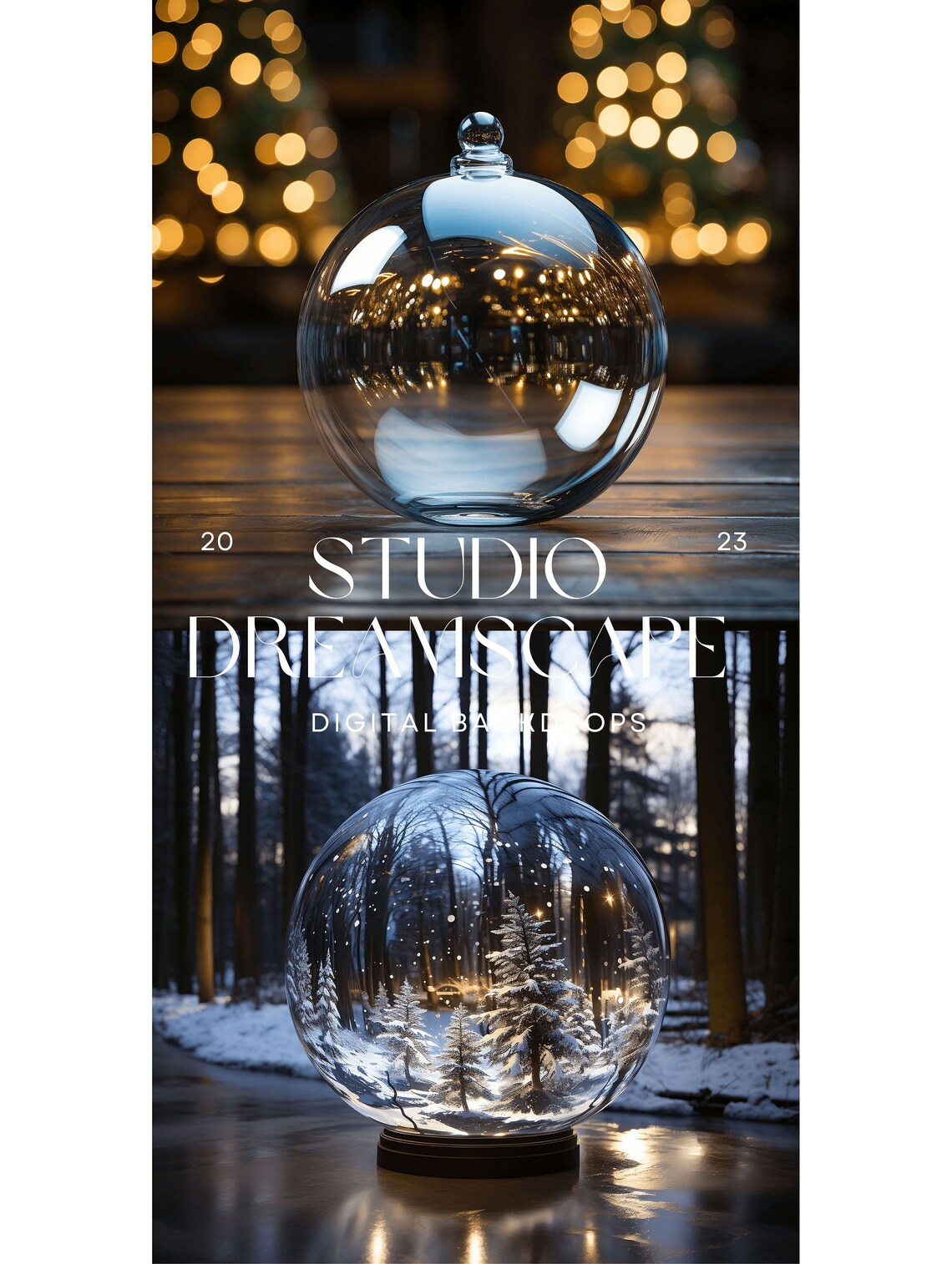 10 Christmas Snow-globe Digital Backdrops, Christmas Card, Christmas ...