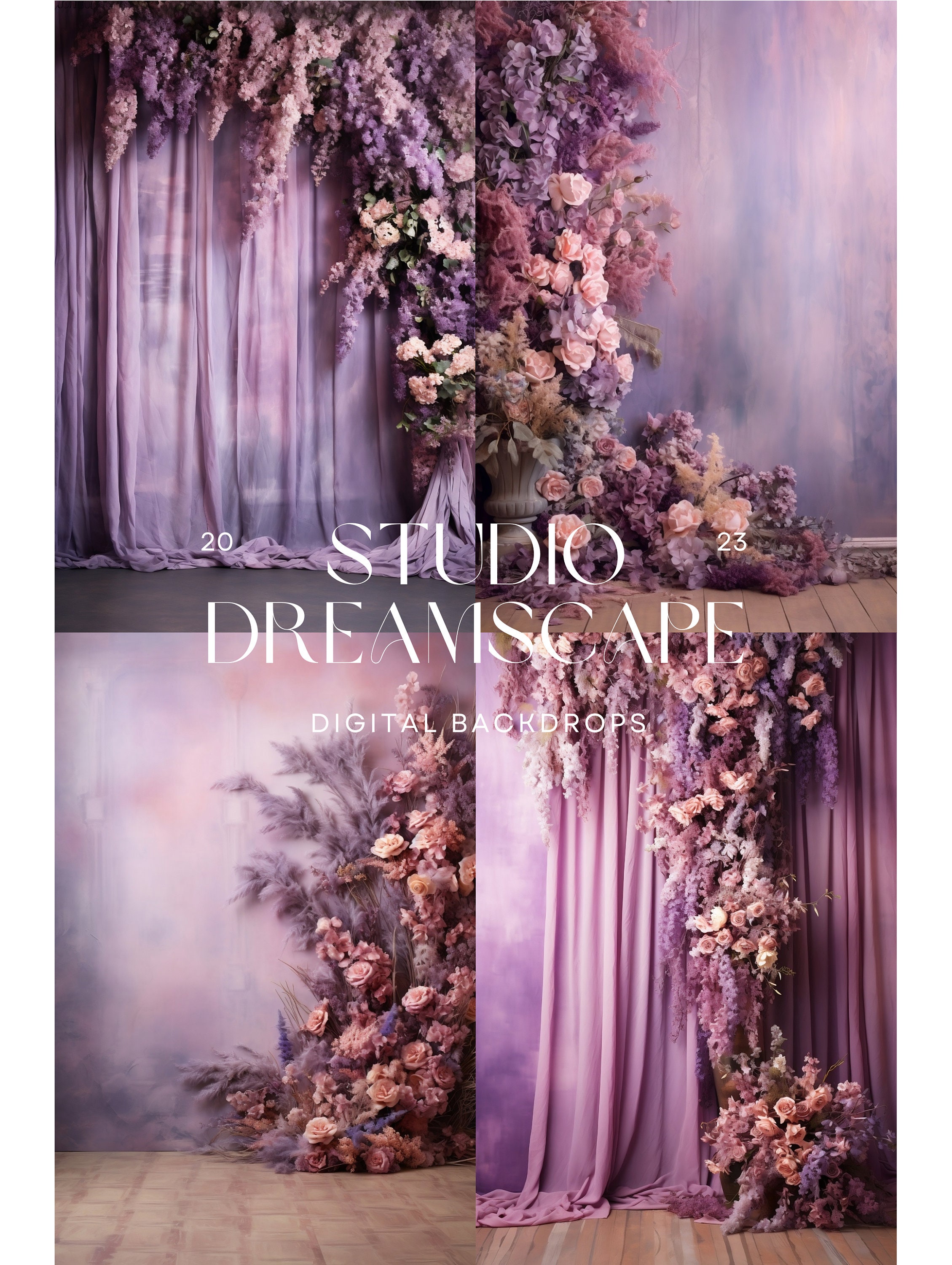 7 X Lilac Backdrop | Wedding Photo | Romantic | Photoshop Overlays ...