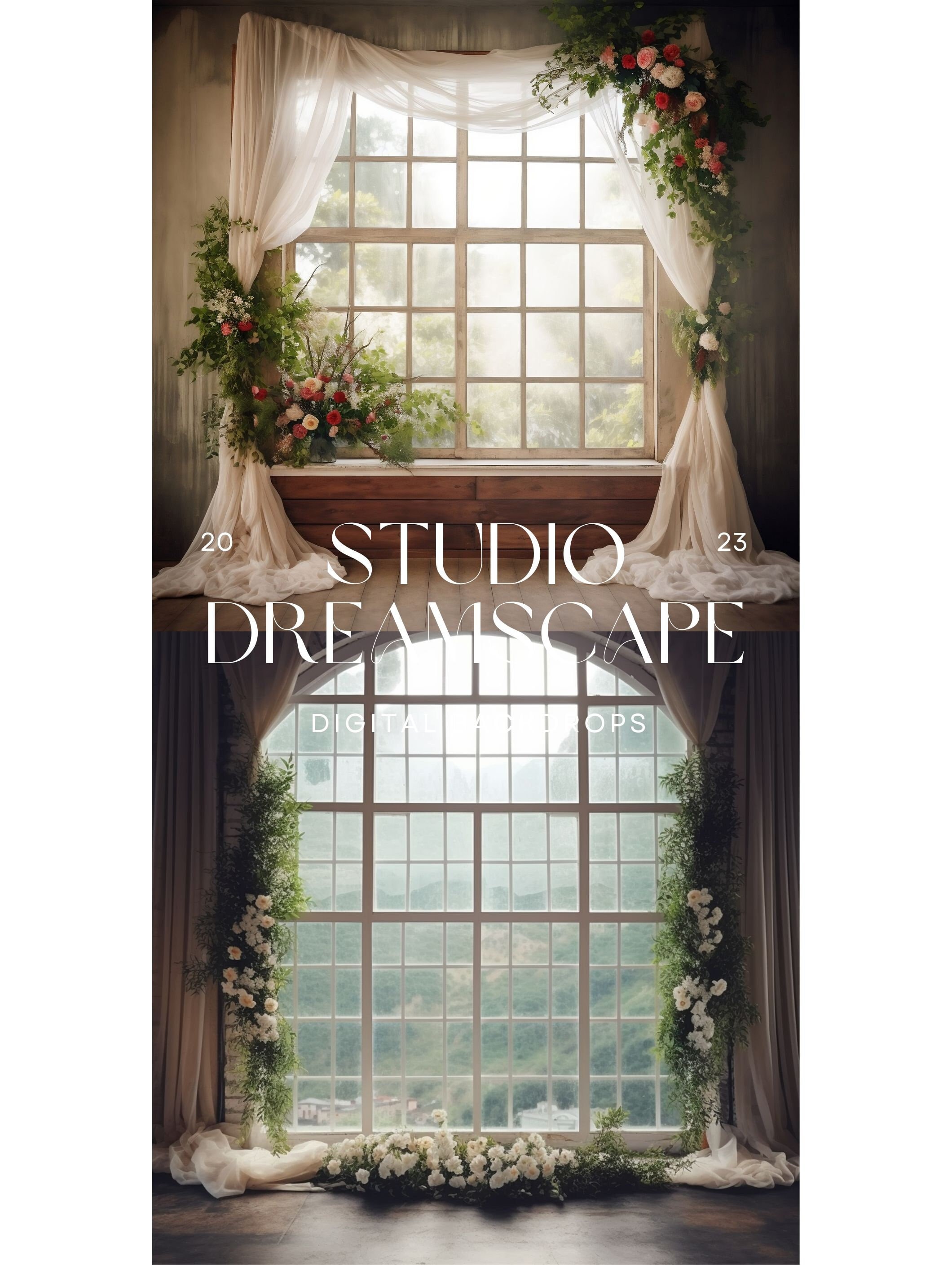 9 Windows | Set of Digital Backdrops | Wedding Backdrop | Maternity ...