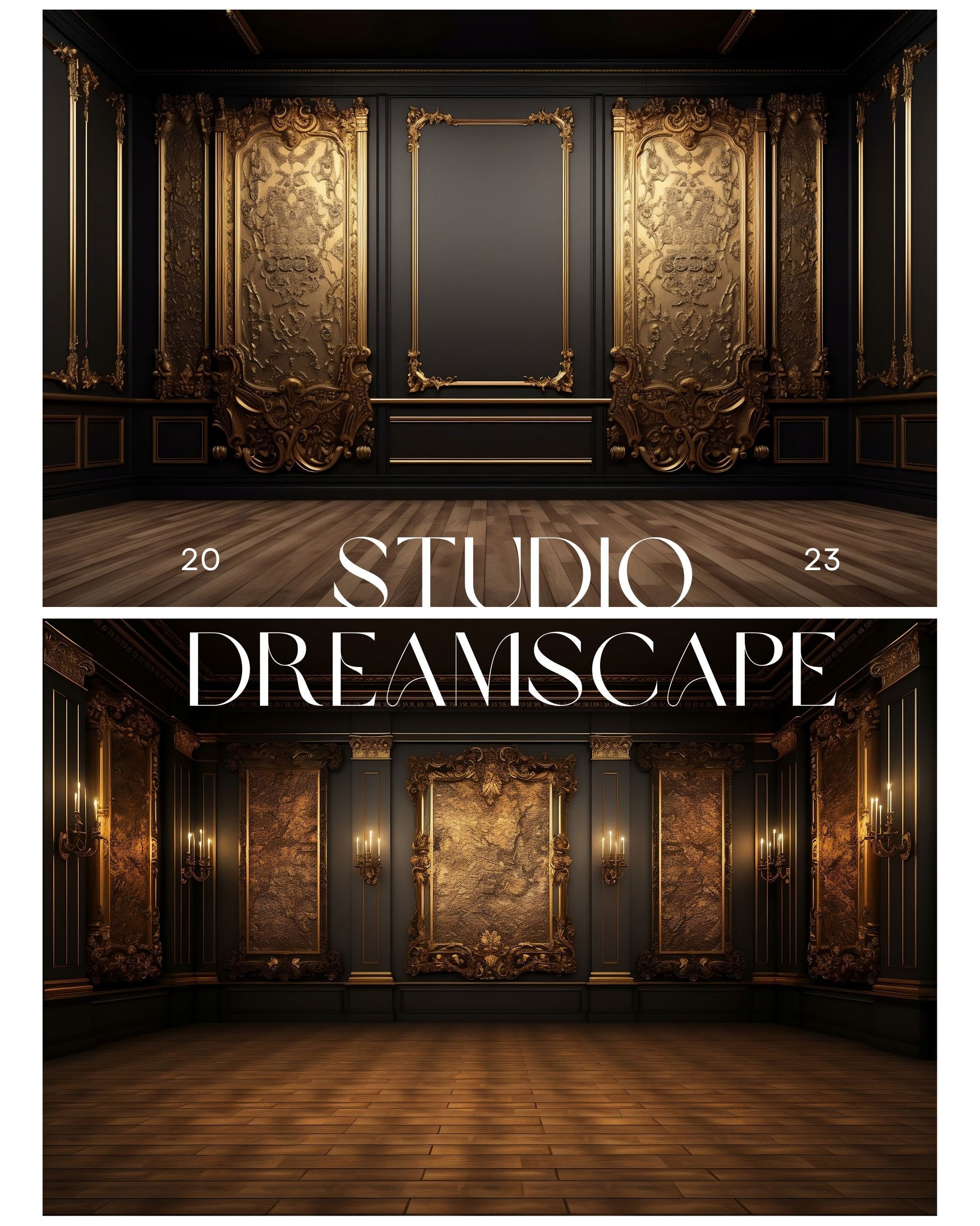 15 Black & Gold Digital Backdrops | Dark Moody Gold | Gothic Wedding ...