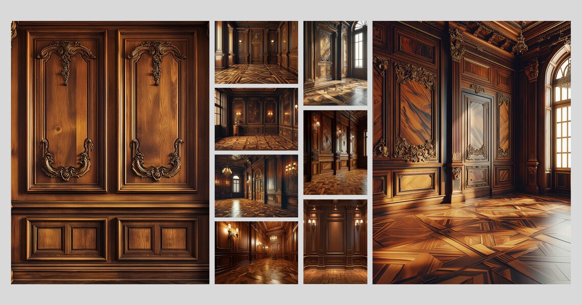 9 X Wooden Palace Digital Backdrop, Elegant Backdrop, Classy Backdrop ...