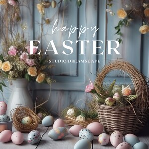 Easter Digital Backdrops Bundle for Photography, Scrapbooking, Social ...