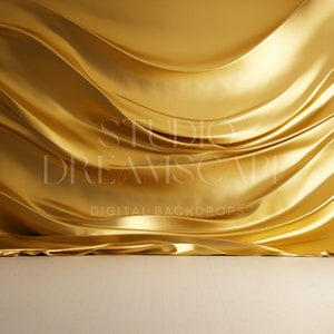10 Gold Digital Backdrops | Gold Curtain Backdrop | Fashion Digital ...