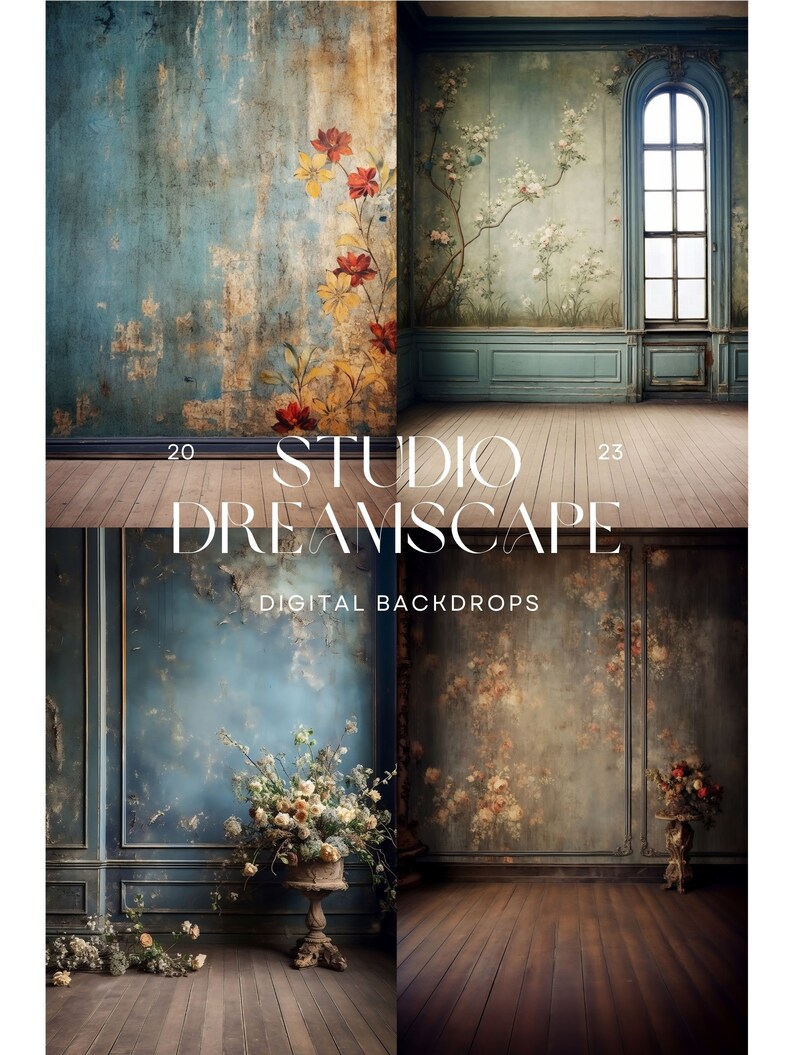 17 Fine Arts Textured Digital Backdrops | Dreamy Moody Bundle | Wedding ...