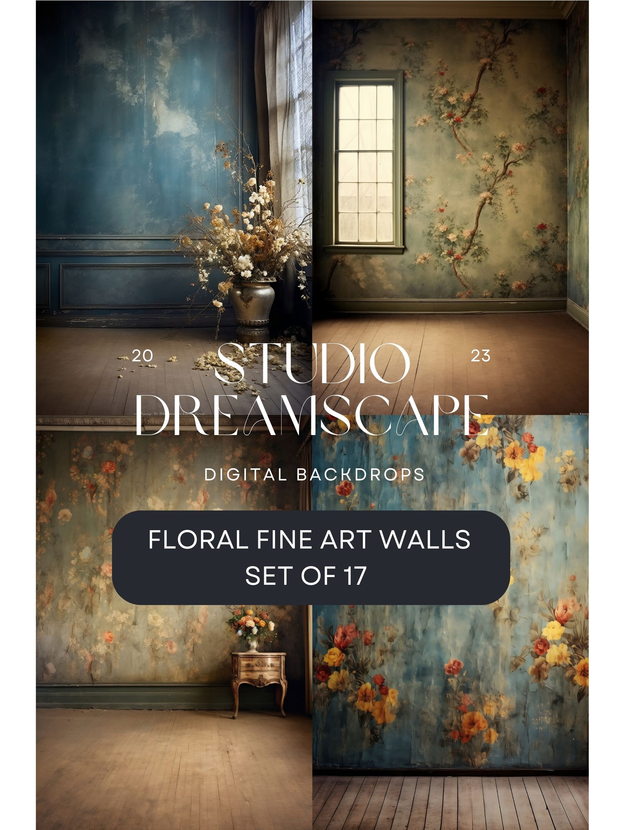 17 Fine Arts Textured Digital Backdrops | Dreamy Moody Bundle | Wedding ...