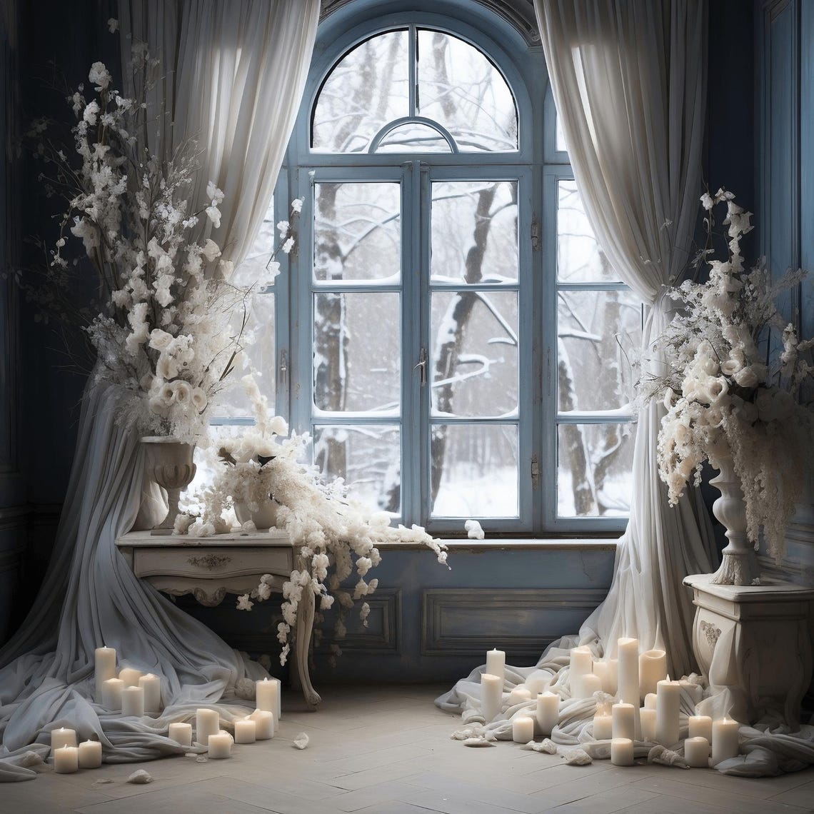 11 Winter Boho Backdrop | CHRISTMAS | Digital Backdrops | Wedding ...