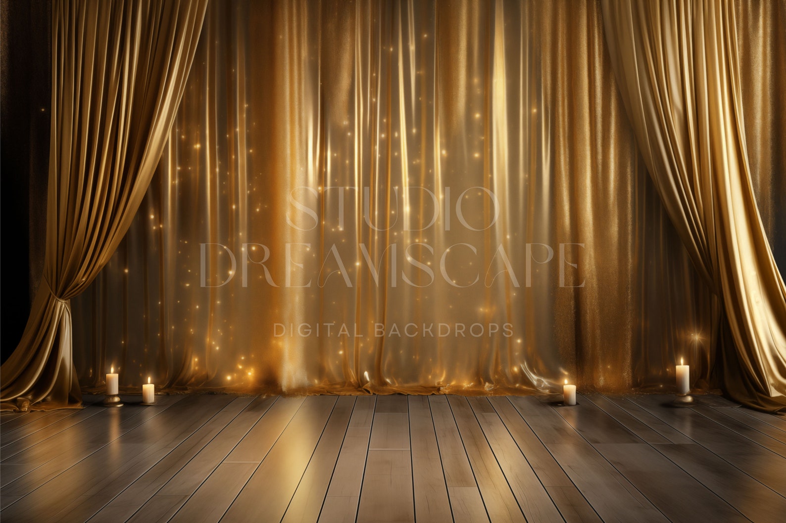 10 Gold Digital Backdrops | Gold Curtain Backdrop | Fashion Digital ...
