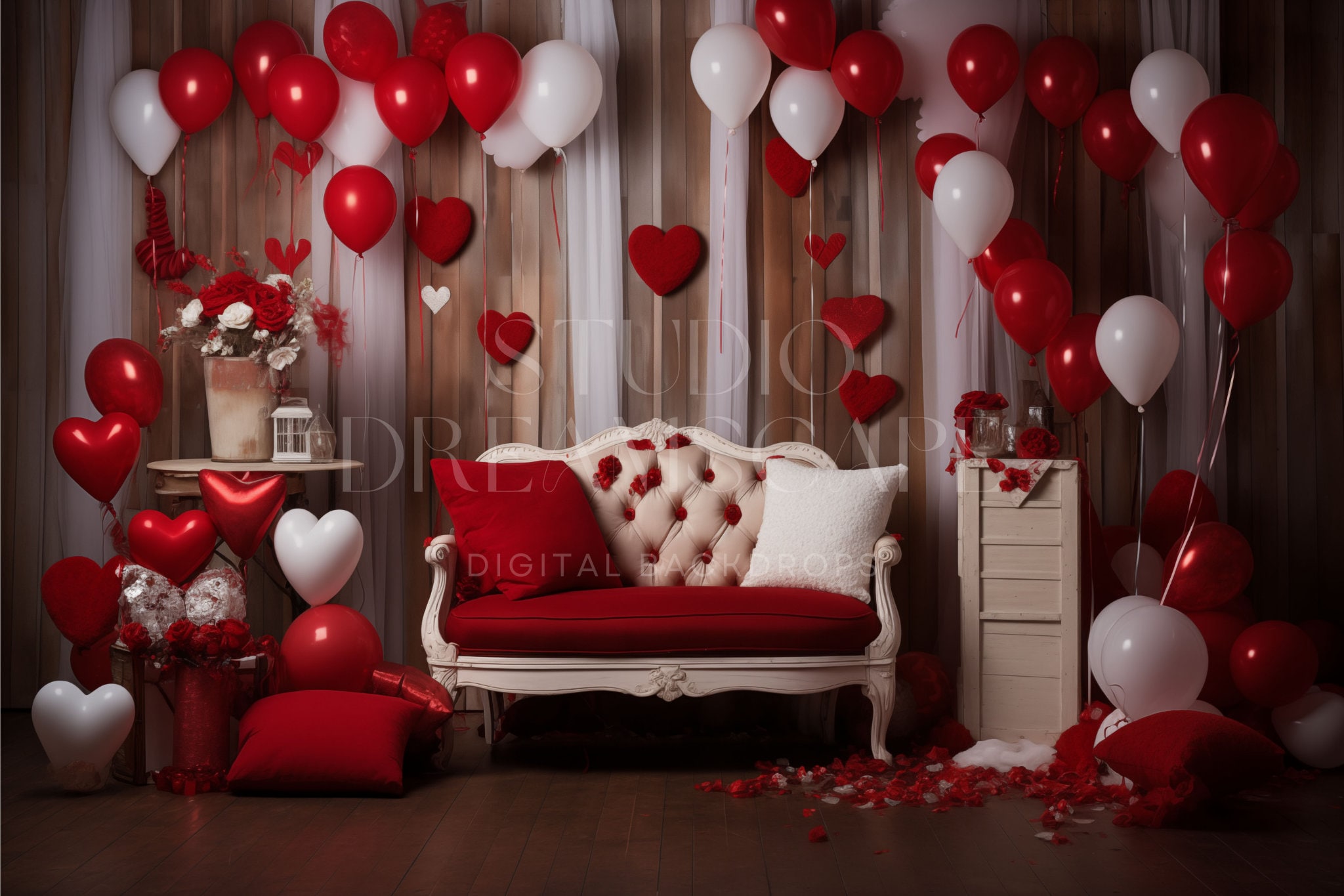 Love is Love 25 X Digital Backdrop Valentine's Background Wedding ...