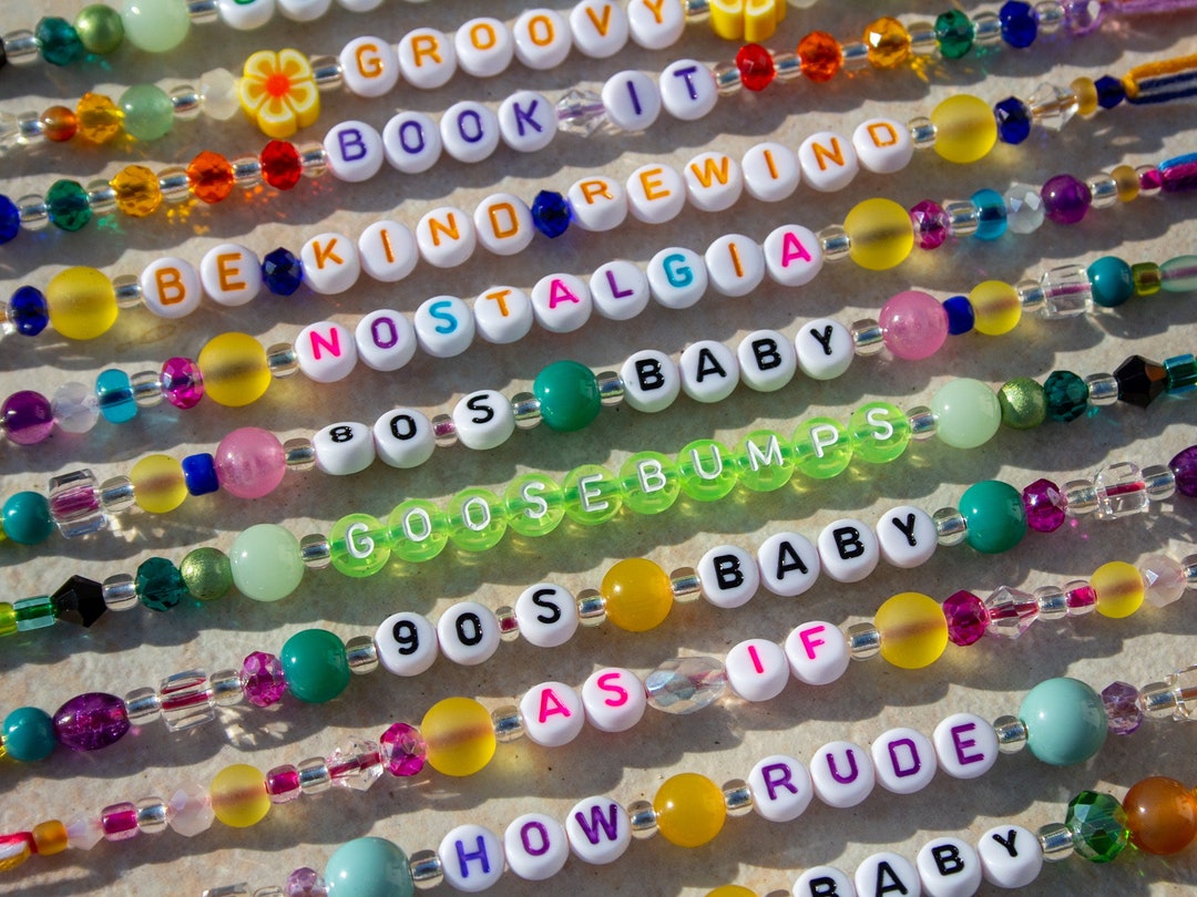 Nostalgic Friendship Bracelet | 70s 80s 90s Beaded Bracelet - Etsy