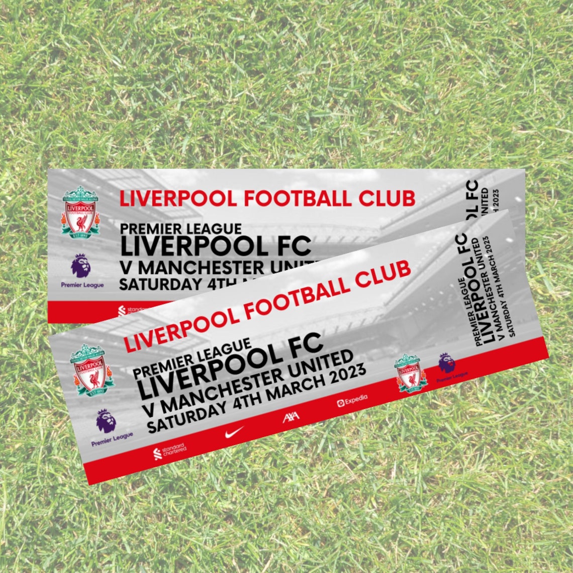 Liverpool Premier League Football Printable Ticket Download Soccer ...