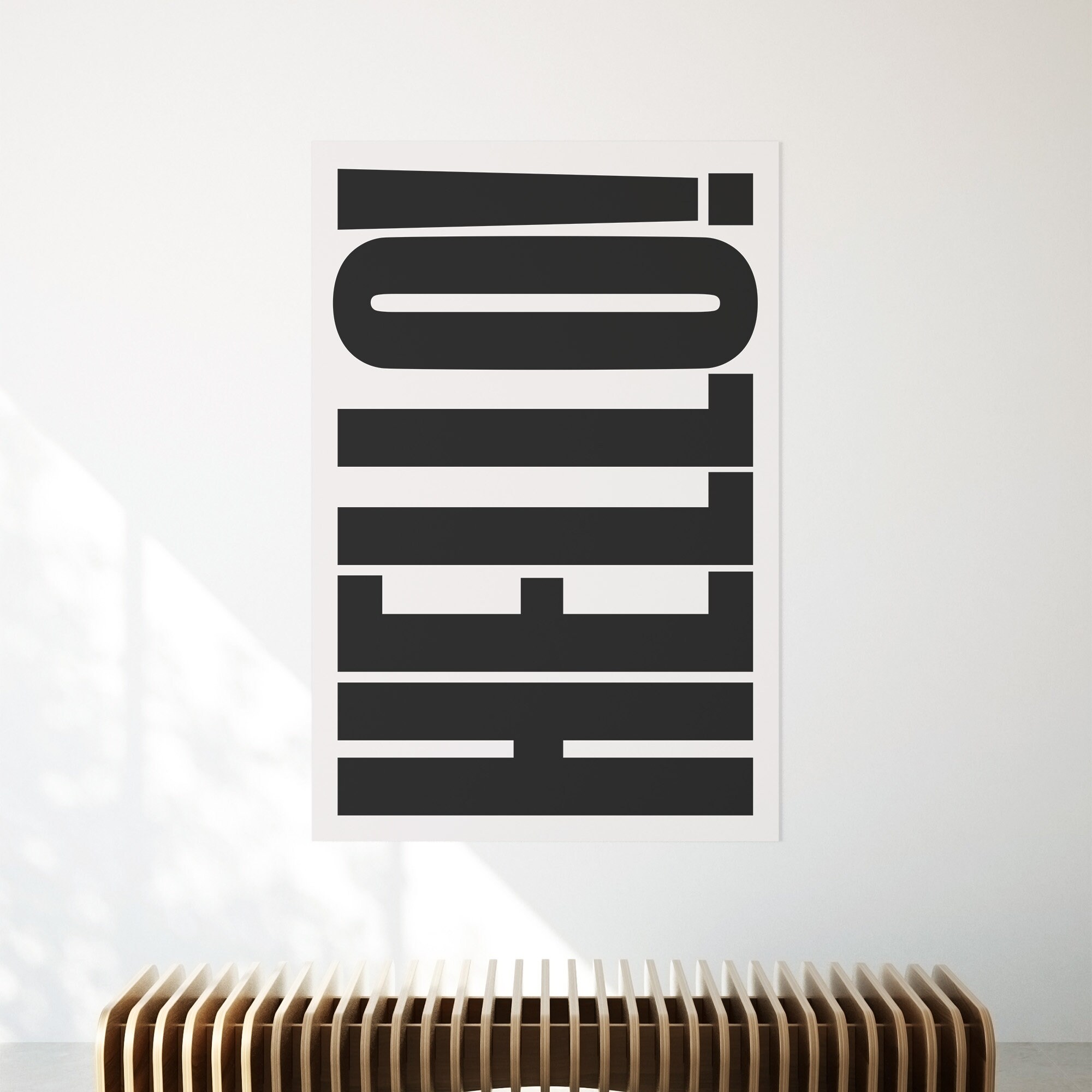 Welcome Home Decor Hello Print Entryway Typographic Art Wall Hanging ...