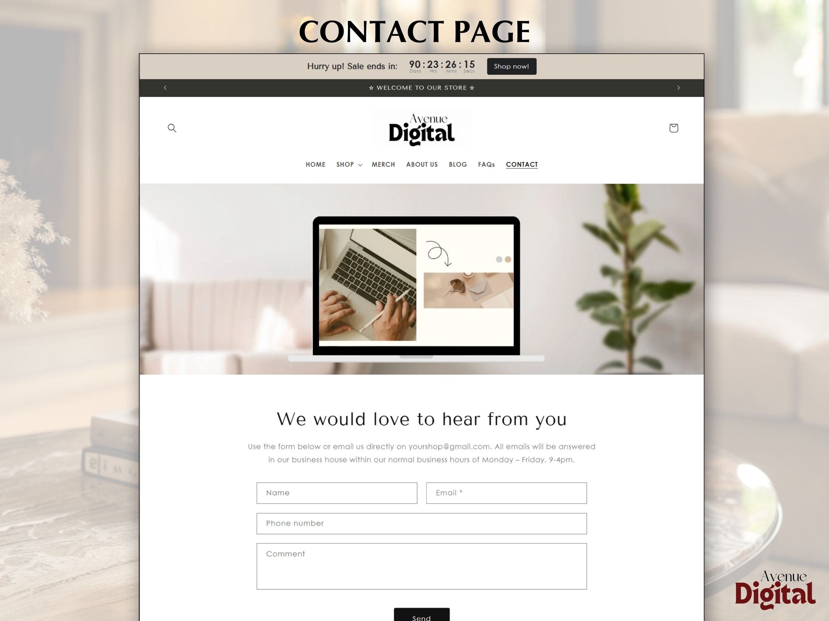 Digital Products Shopify Template, Pastel Aesthetic Shopify Website ...