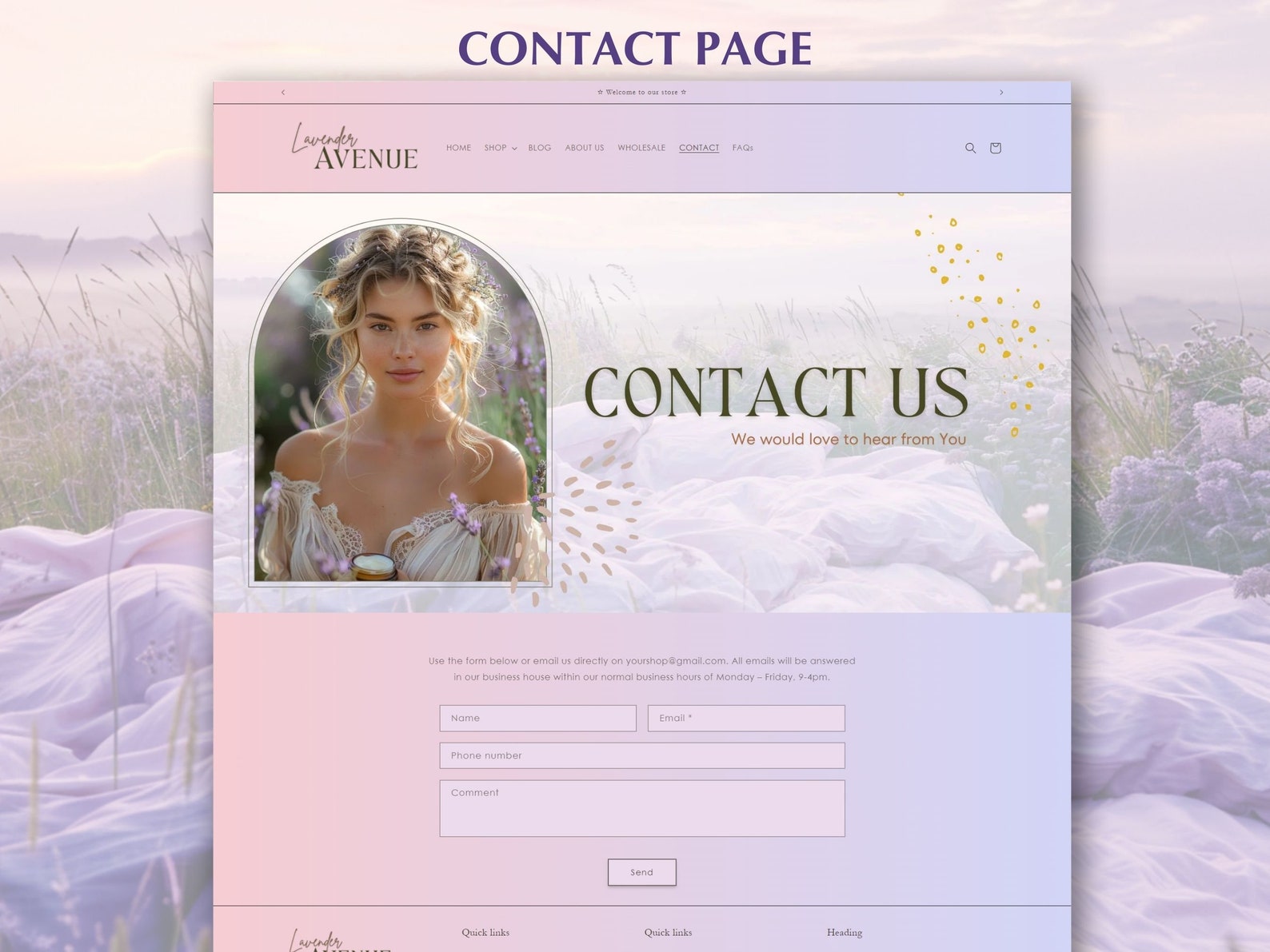 Candle Shopify Theme, Gradient Lavender Shopify Website, Dropshipping ...