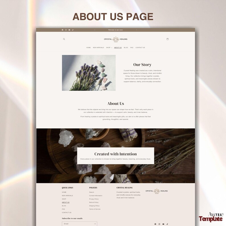 Crystal Shop Shopify Theme | Healing Crystals Store Template ...