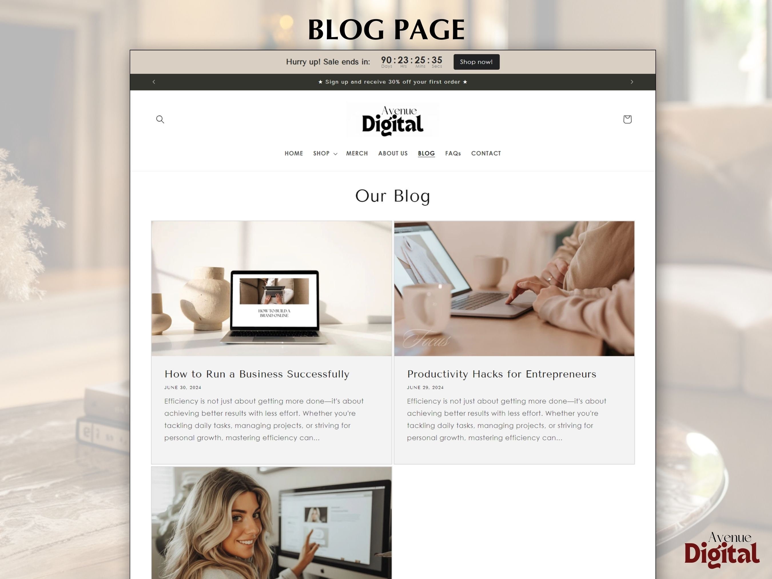 Digital Products Shopify Template, Pastel Aesthetic Shopify Website ...