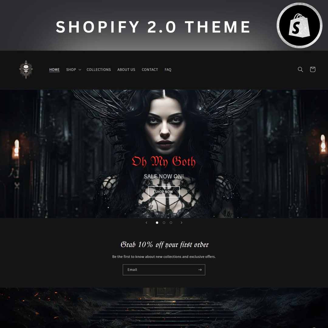 Gothic Shopify Theme, Goth Shopify, Dark Shopify Theme, Halloween ...