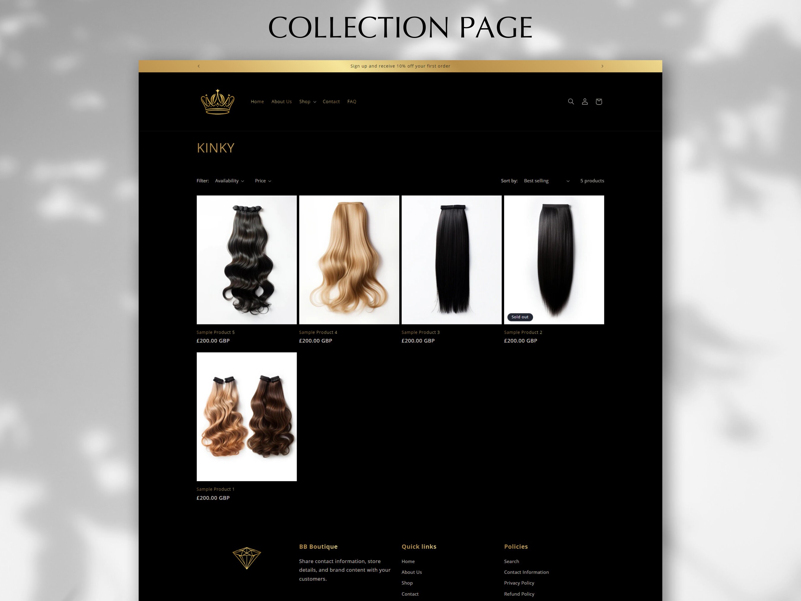 Hair Shopify Theme, Aesthetic Hair Stylist Shopify Template, Elegant ...