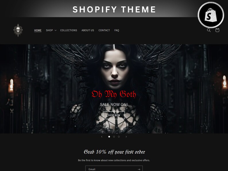 Gothic Shopify Theme, Goth Shopify, Dark Shopify Theme, Halloween ...