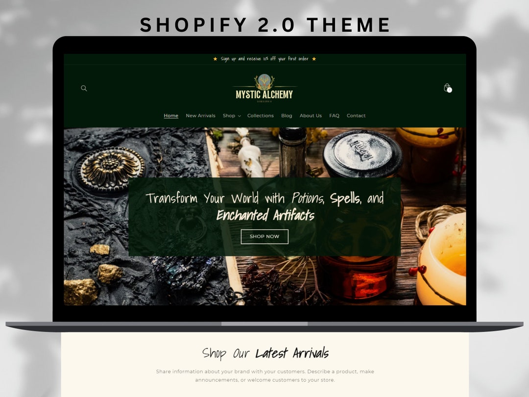 Dark Shopify Theme, Mystical Shopify Website Design, Magic Shop Theme ...