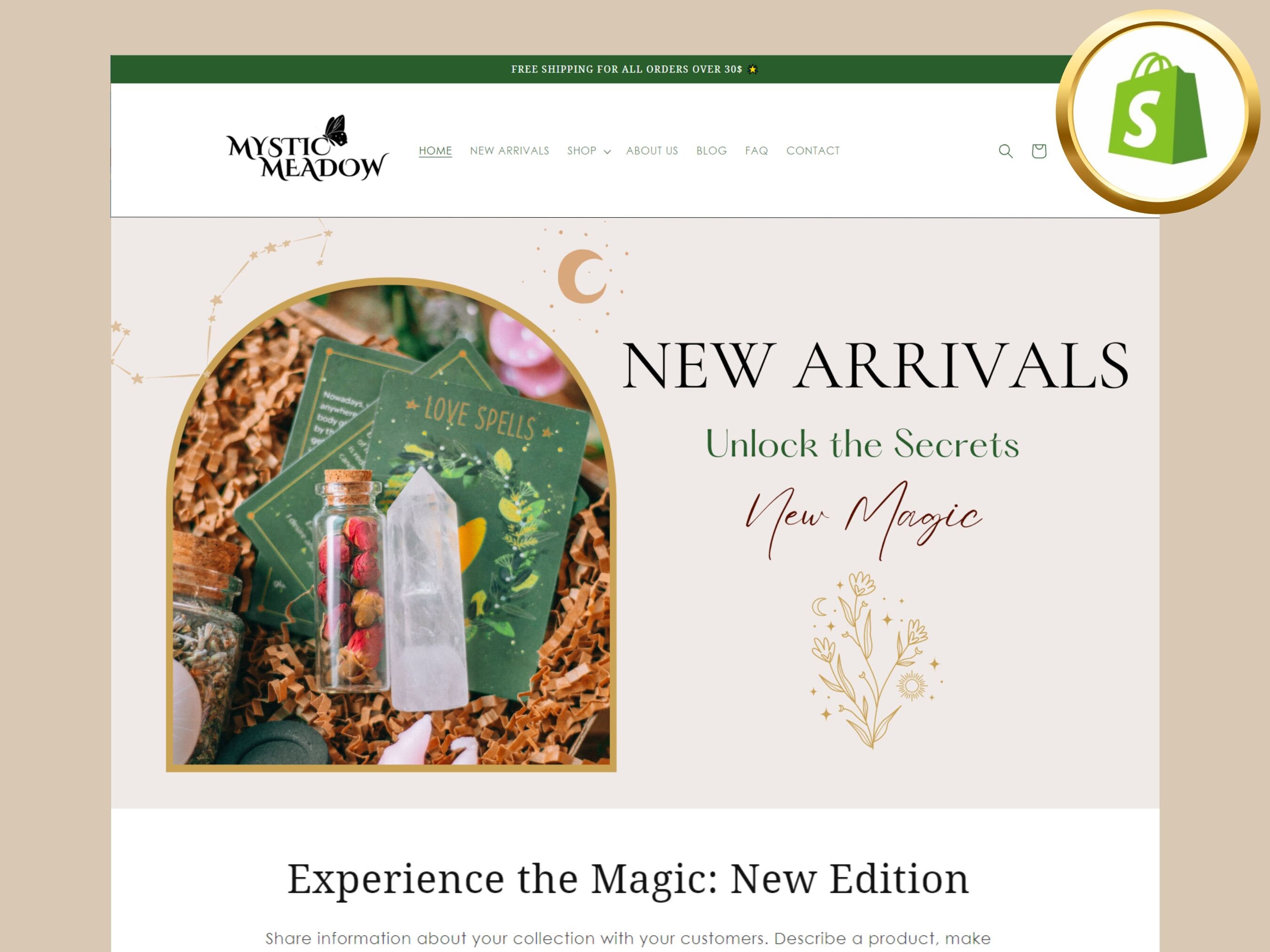Witchy Shopify Theme, Celestial Shopify Theme, Magic Canva Banner ...