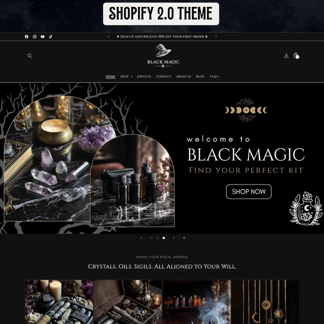 Black Magic Shopify Theme, Numerology Shopify, Tarot Shopify Theme ...